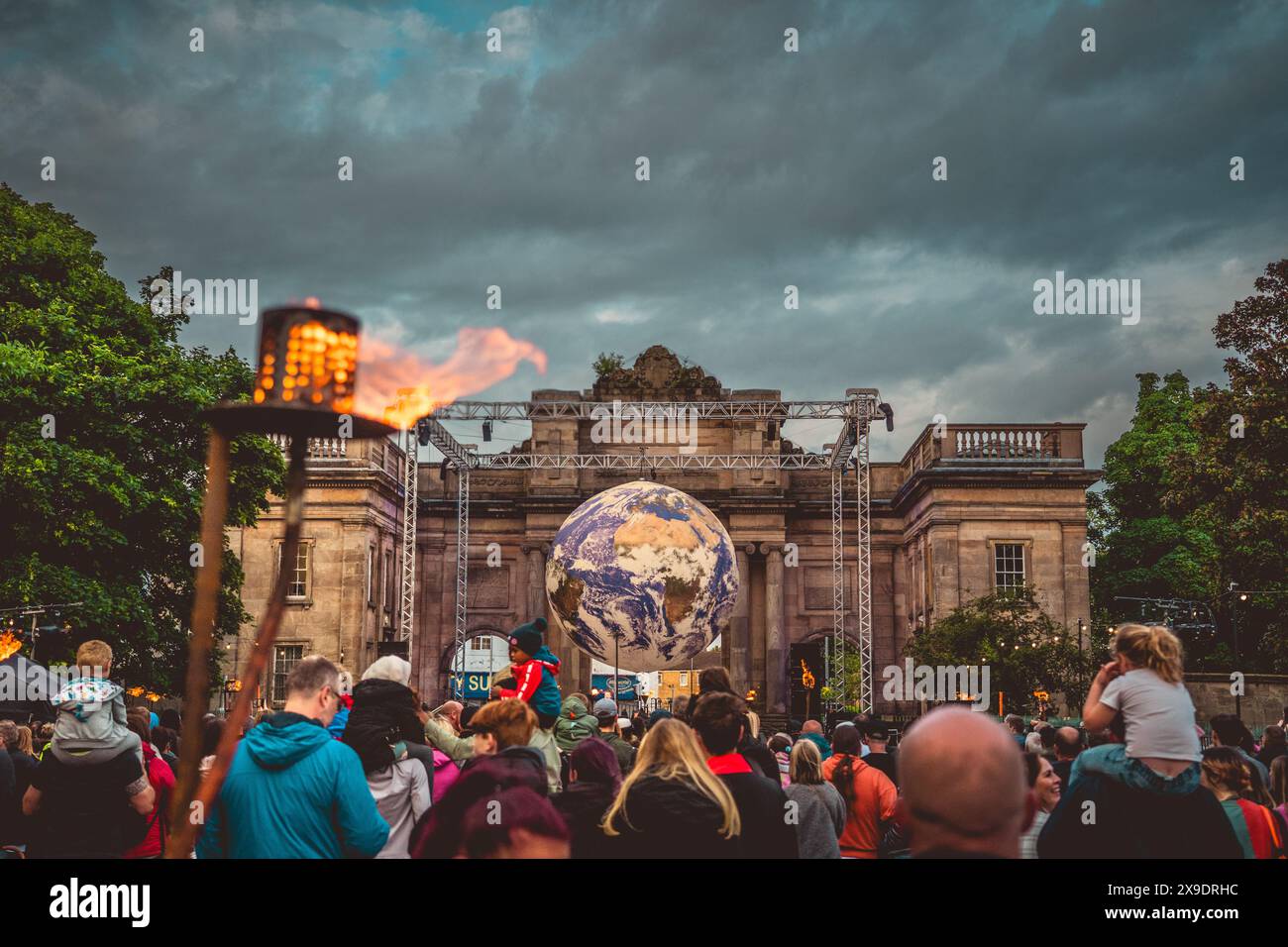 Gaia artwork on display at Birkenhead Park 30.05.24 Stock Photo - Alamy