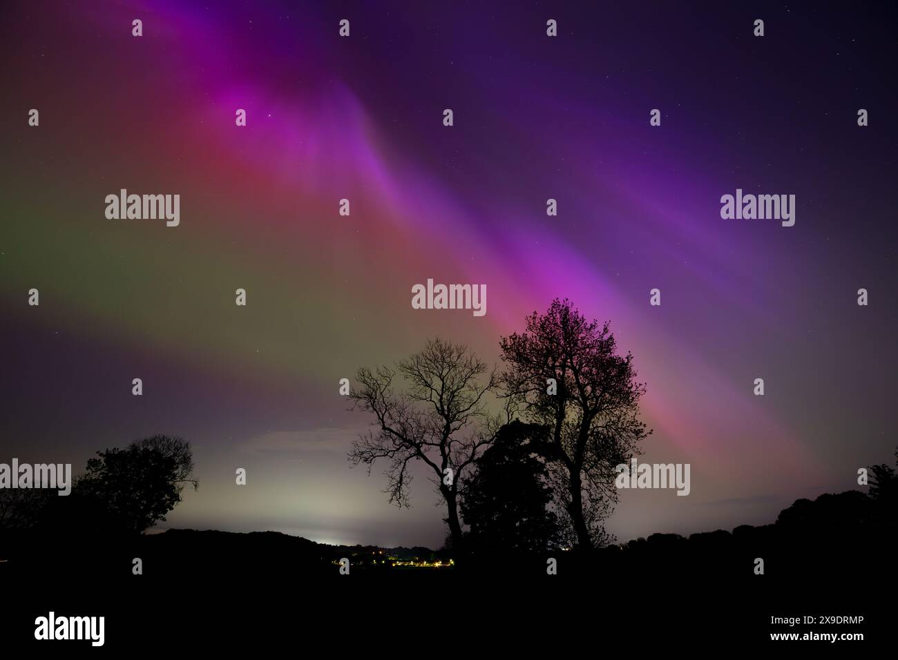 Stunning display of the Northern Lights, County Durham, England, UK ...