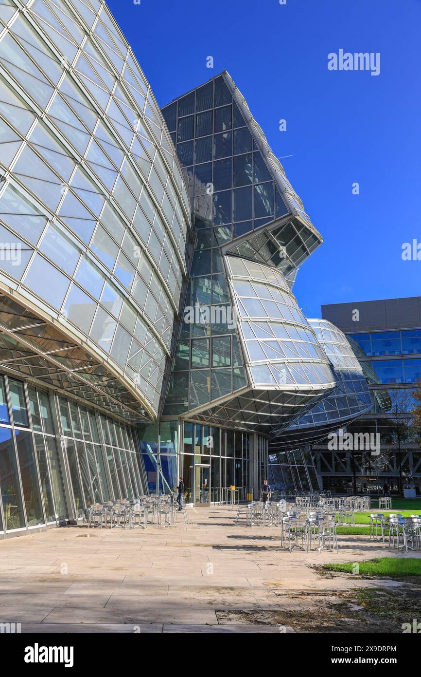 Basel, Switzerland - October 25 2022 : The glass and steel structure of ...