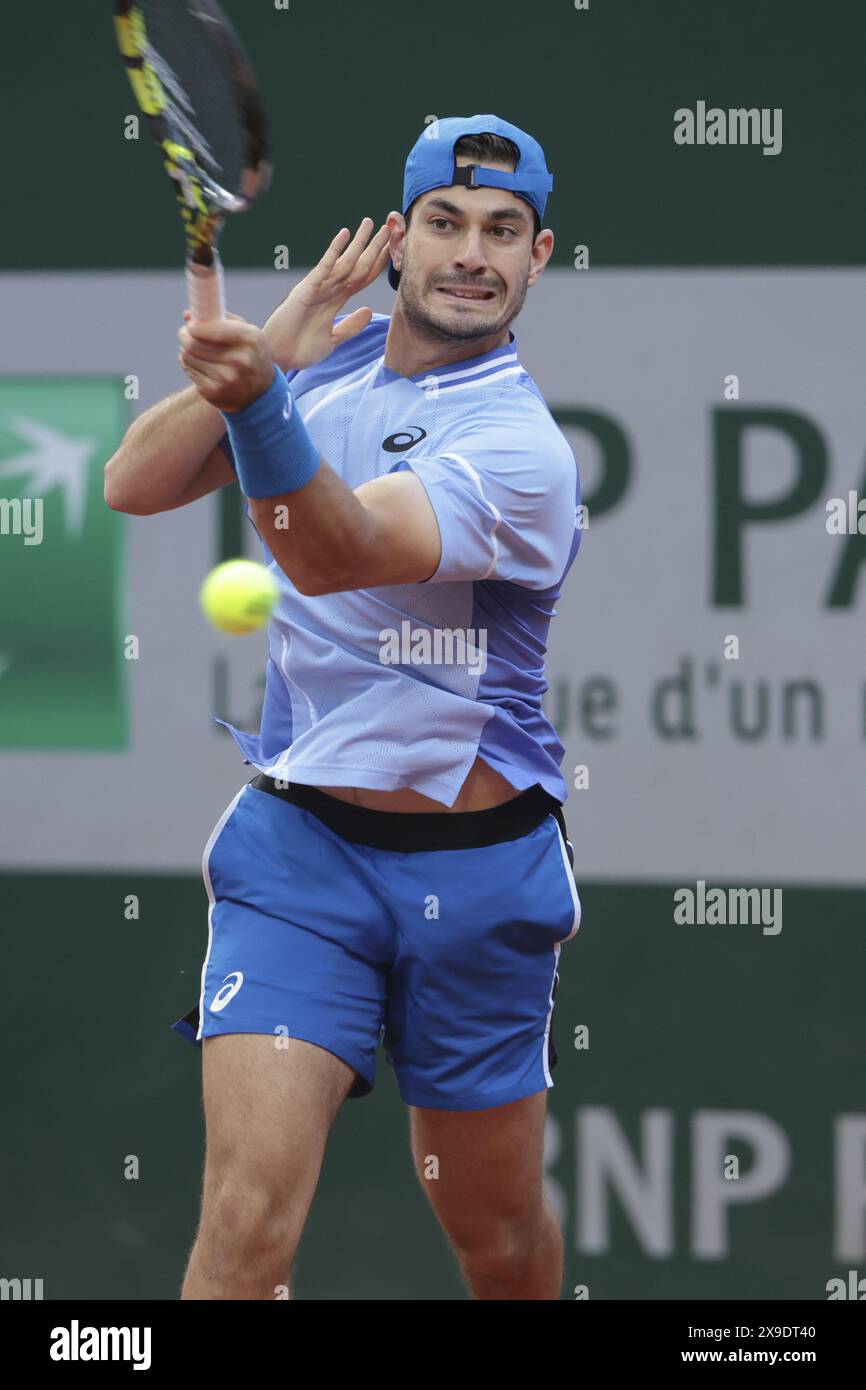 Giulio Zeppieri of Italy during day 5 of the 2024 French Open, Roland ...