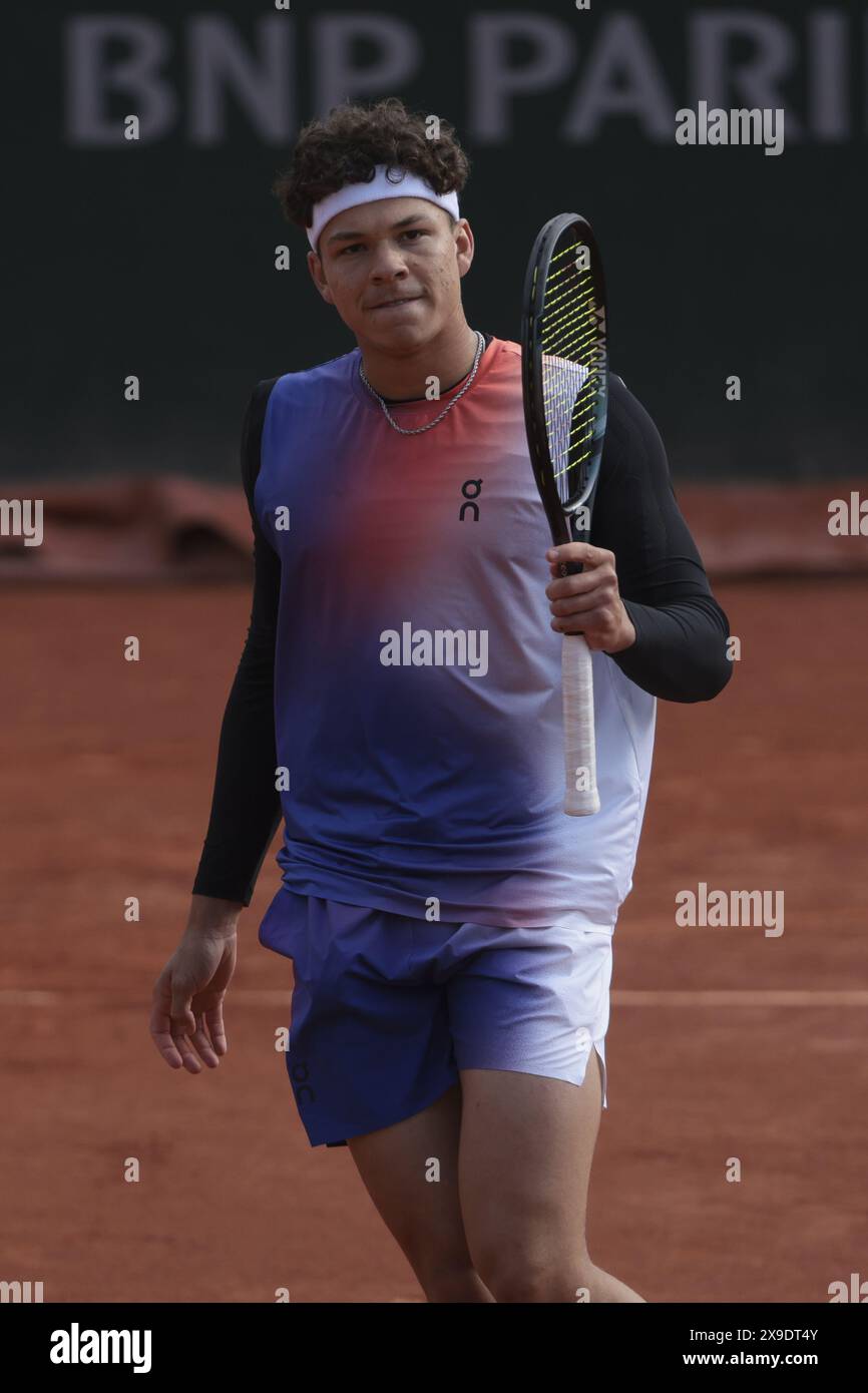 Ben Shelton of USA during day 5 of the 2024 French Open, Roland-Garros ...