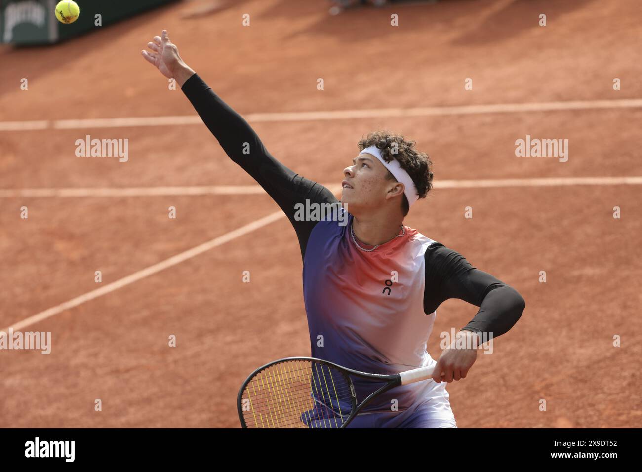 Ben Shelton of USA during day 5 of the 2024 French Open, Roland-Garros ...