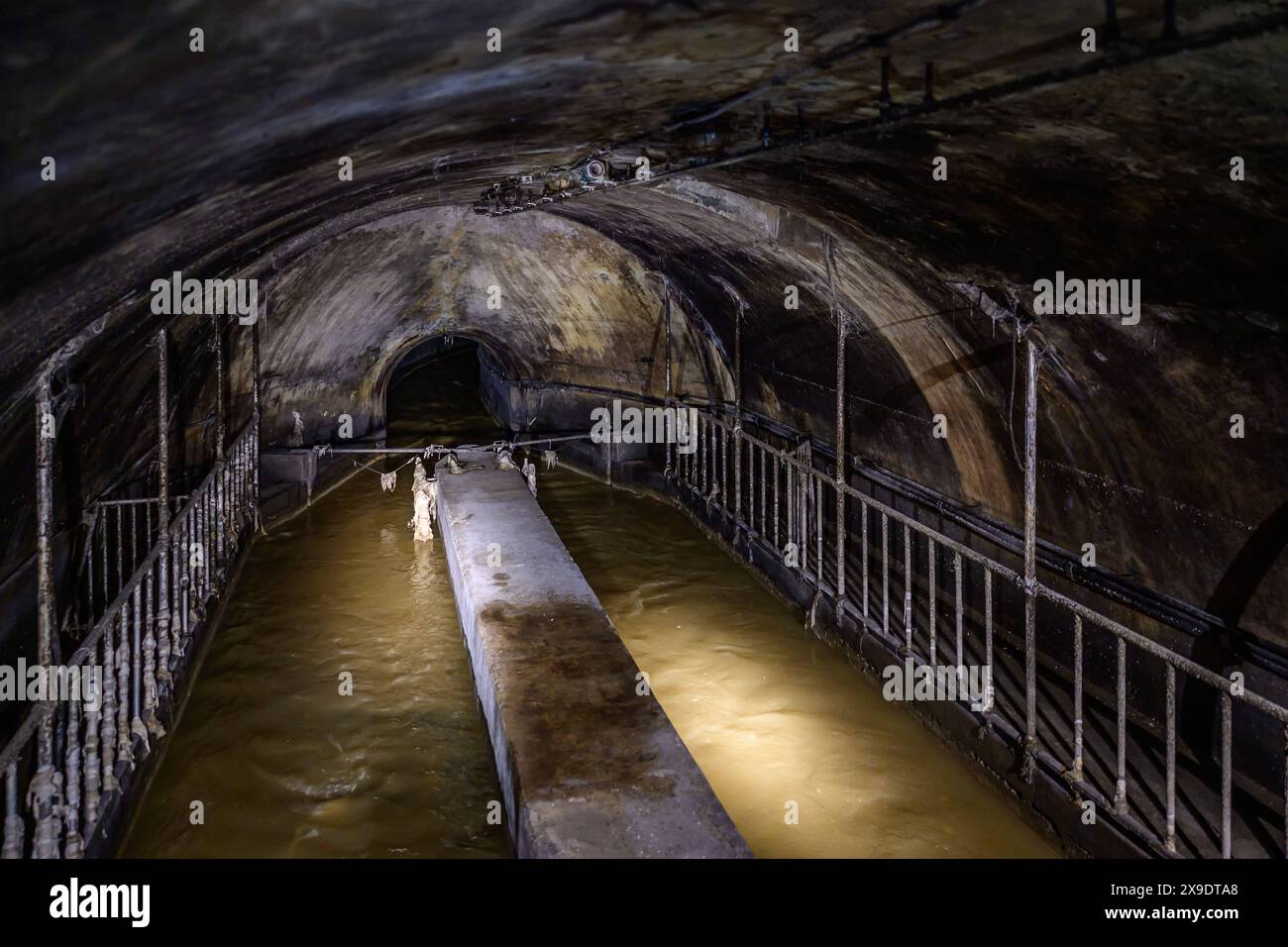 vienna, austria, 30 may 2024, sewer of the vienna wastewater sytem near ...
