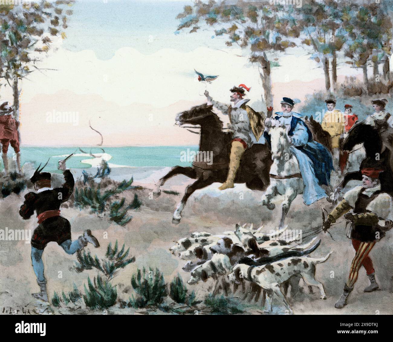 Medieval hunting, Falconry, Dogs, Francois Rabelais's Gargantua and ...