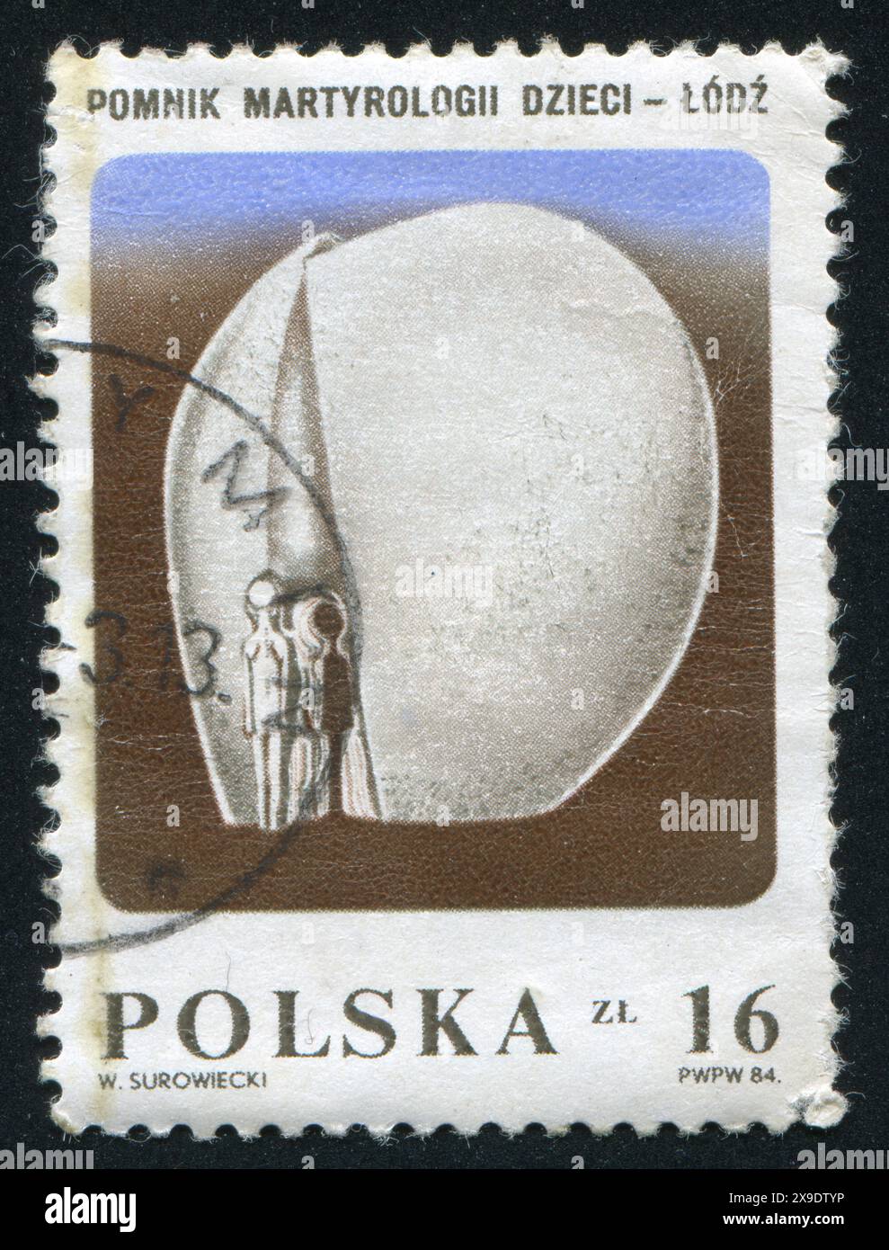 POLAND - CIRCA 1984: stamp printed by Poland, shows Broken Heart ...