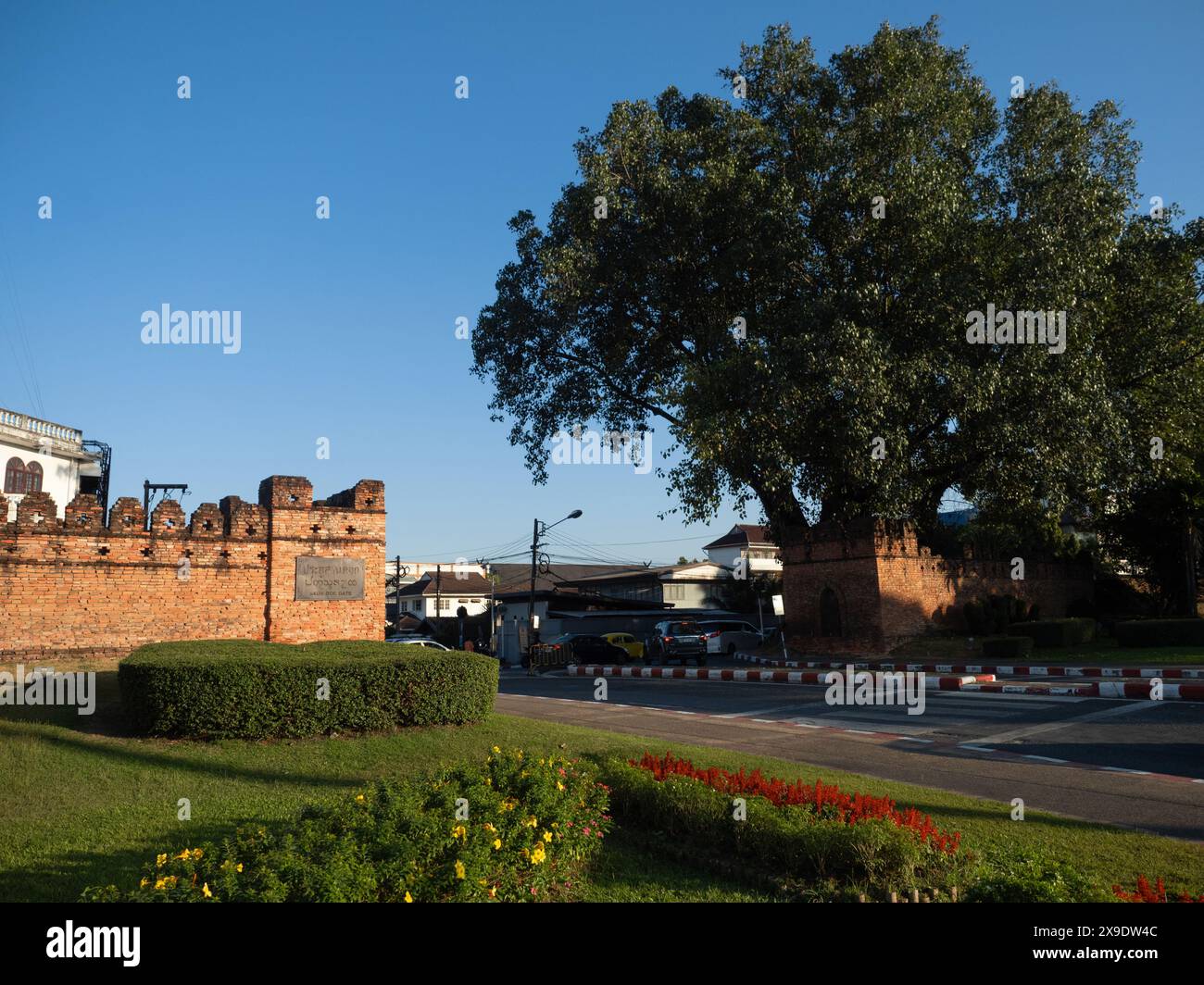 Chiang Mai, Thailand. JAN 10, 2023 : Suan Dok Gate, one of important ...
