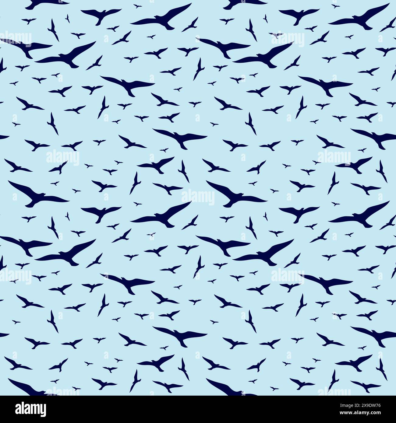 flying bird silhouette seamless pattern. bird vector background Stock ...
