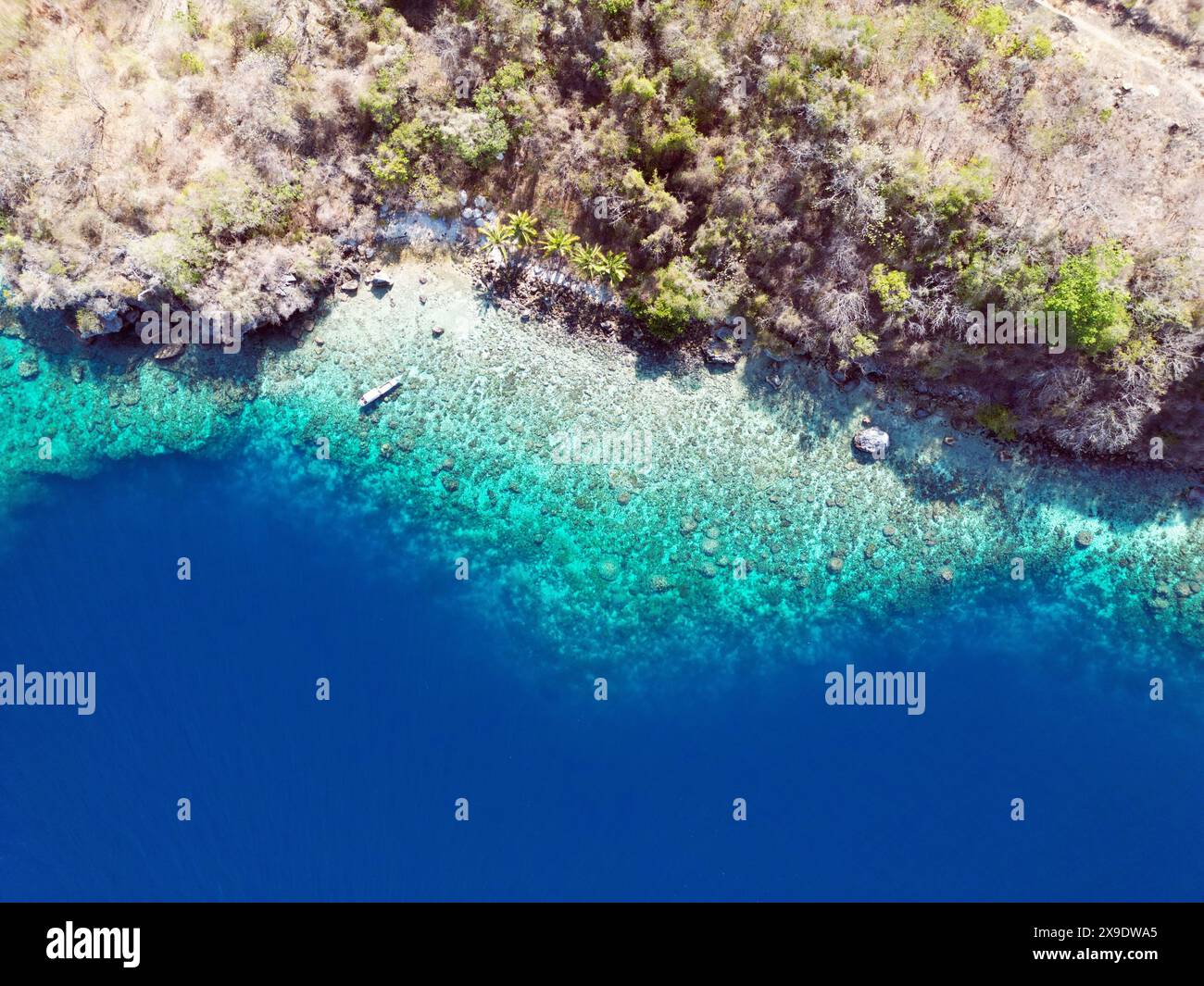 Indonesia Alor - Drone view Ternate Island coast line Stock Photo - Alamy