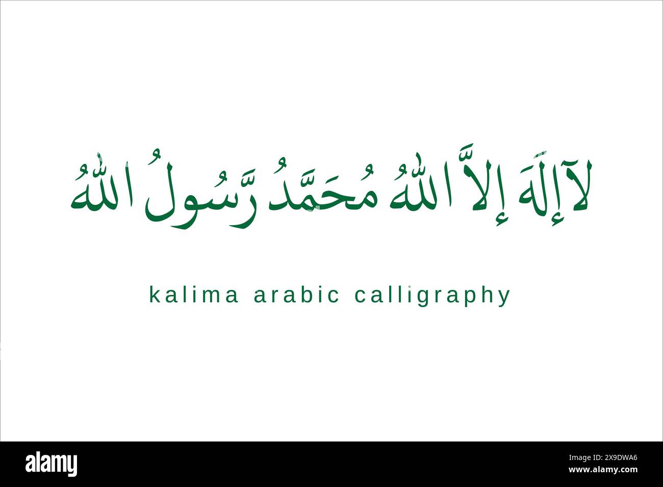Arabic Calligraphy ( Lailaha illallah muhammed rasoolullah Stock Vector ...