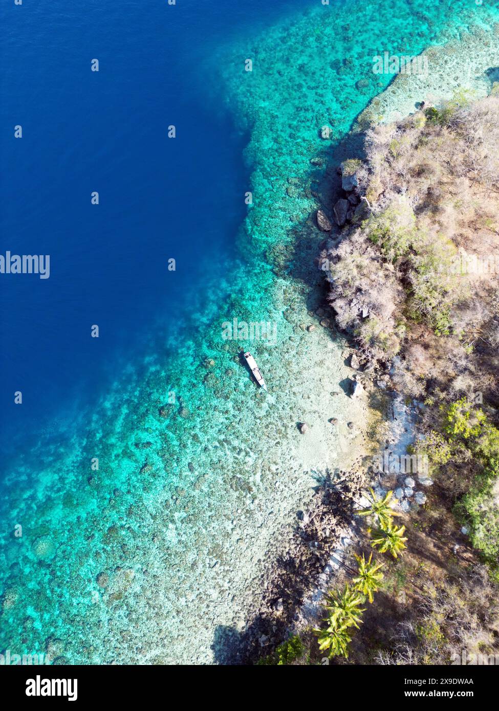 Indonesia Alor - Drone view Ternate Island coast line Stock Photo - Alamy