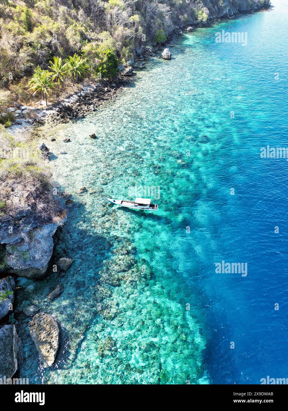 Indonesia Alor - Drone view Ternate Island coast line Stock Photo - Alamy