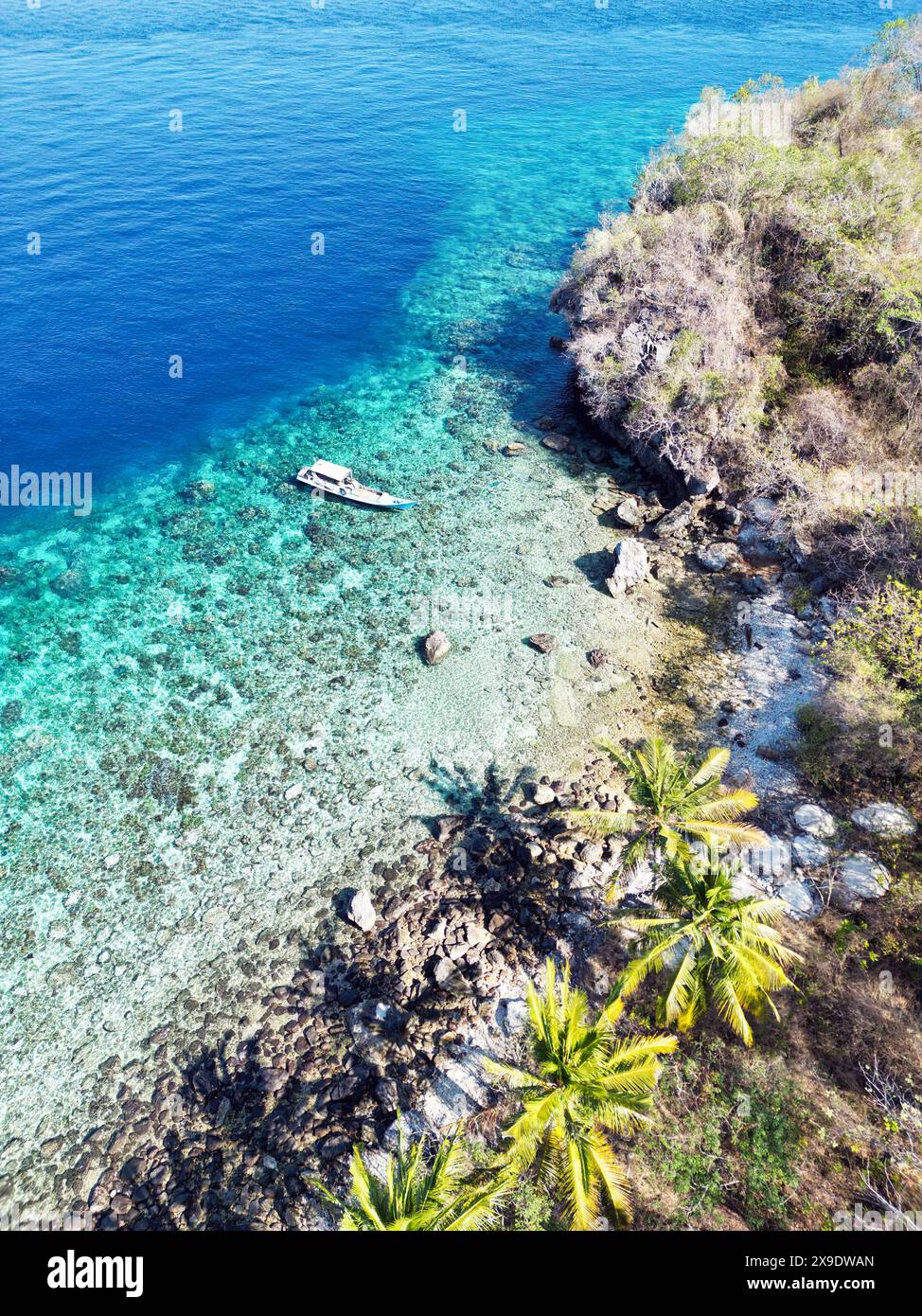 Indonesia Alor - Drone view Ternate Island coast line Stock Photo - Alamy