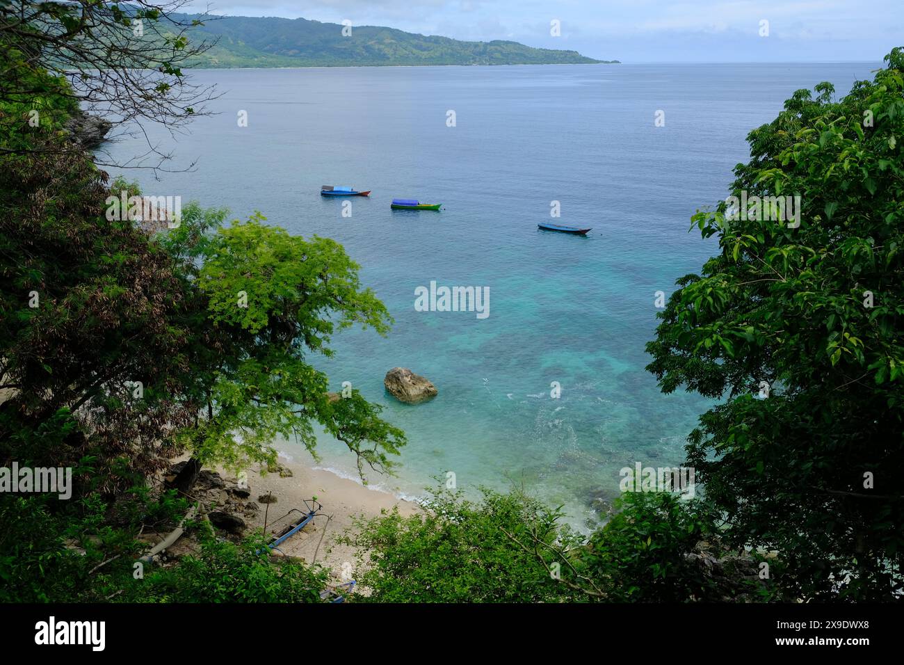Indonesia Alor Island - Dive spot landscape wallpaper Stock Photo - Alamy