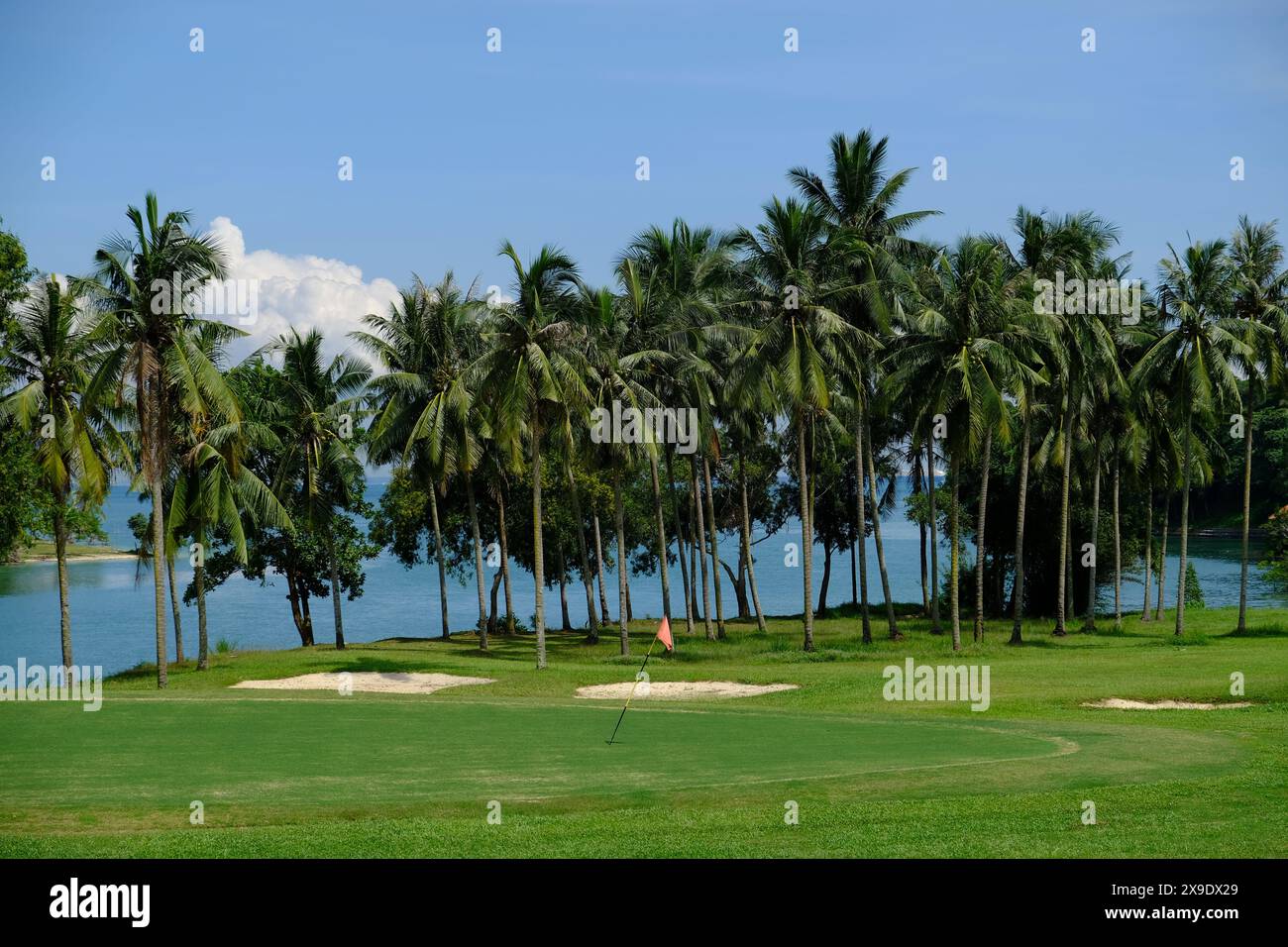 Indonesia Batam - Hiking path at Nongsa Batam Tamarin Golf Stock Photo ...