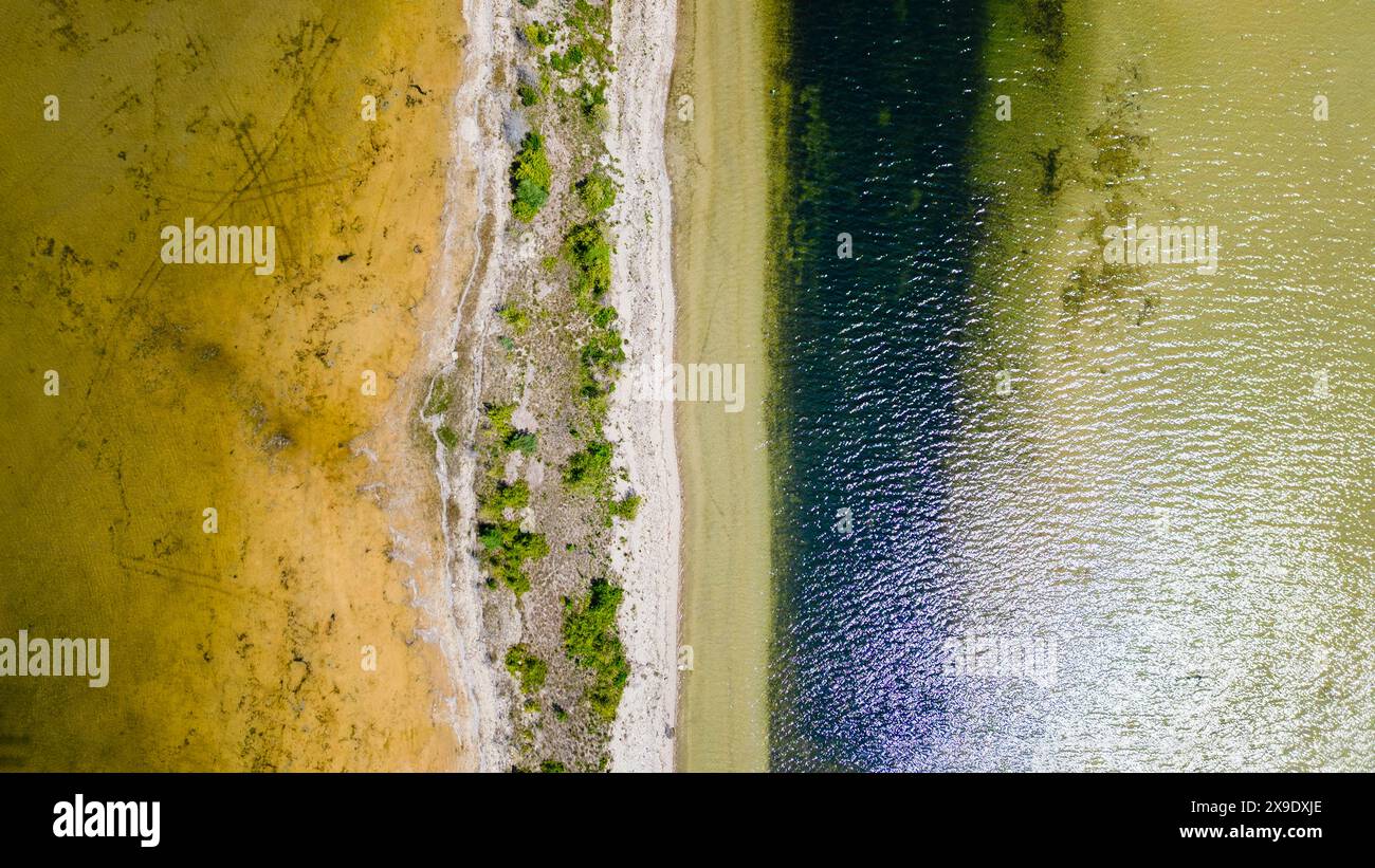 Detailed Aerial View of Oliphant Coastline and Vegetation, Ontario ...