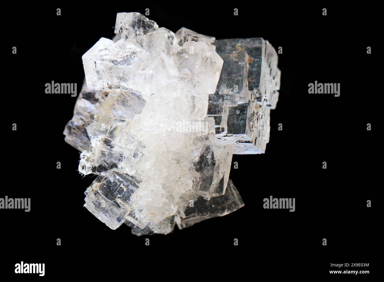 salt crystal mineral isolated on the black background Stock Photo - Alamy
