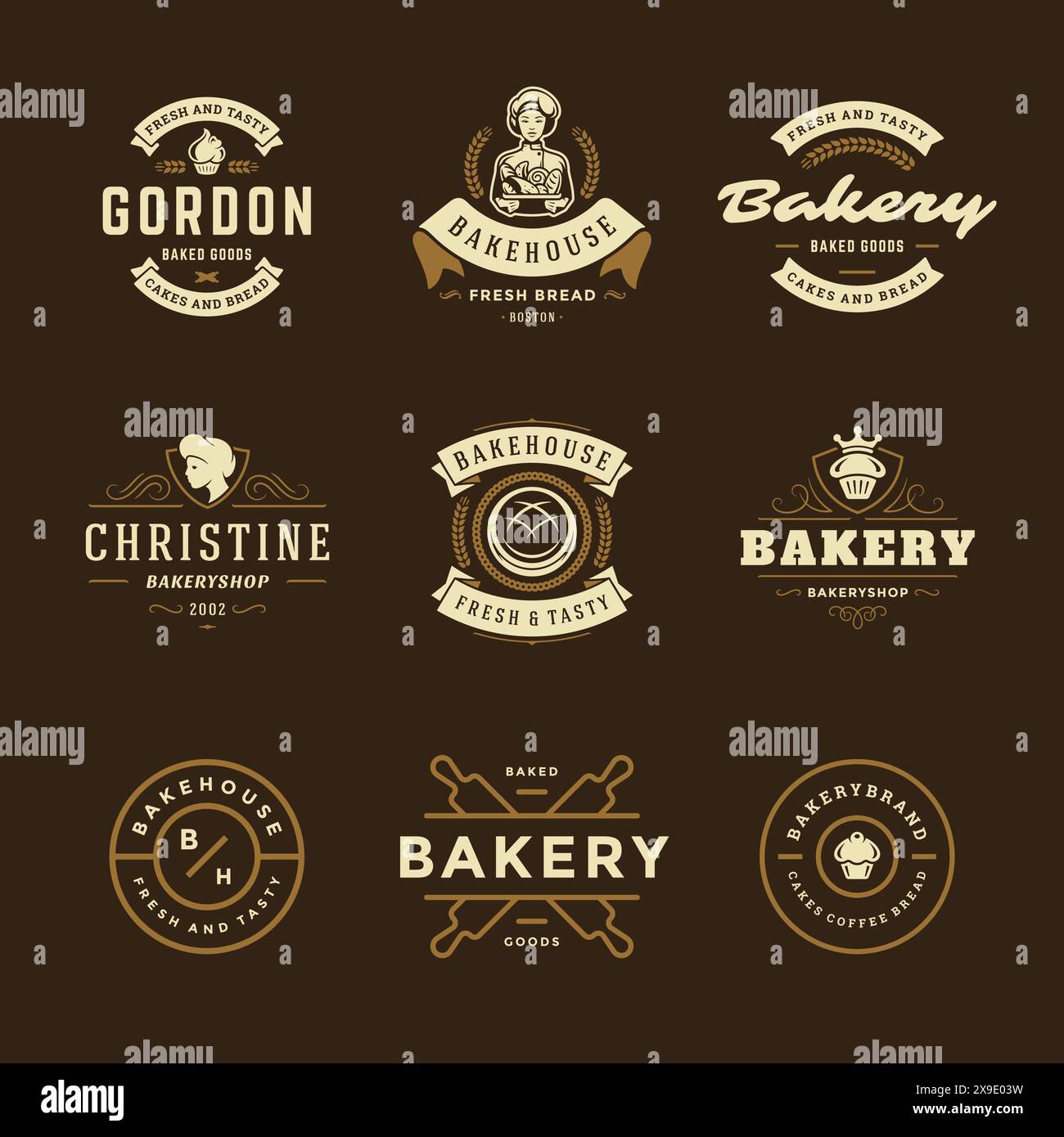 Bun logos hi-res stock photography and images - Alamy