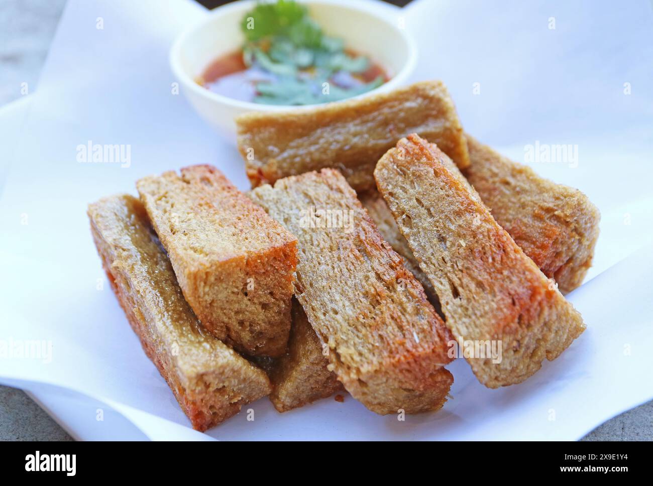Closeup of Crispy and Chewy Deep Fried Fish Crackers or Kropek Stock ...