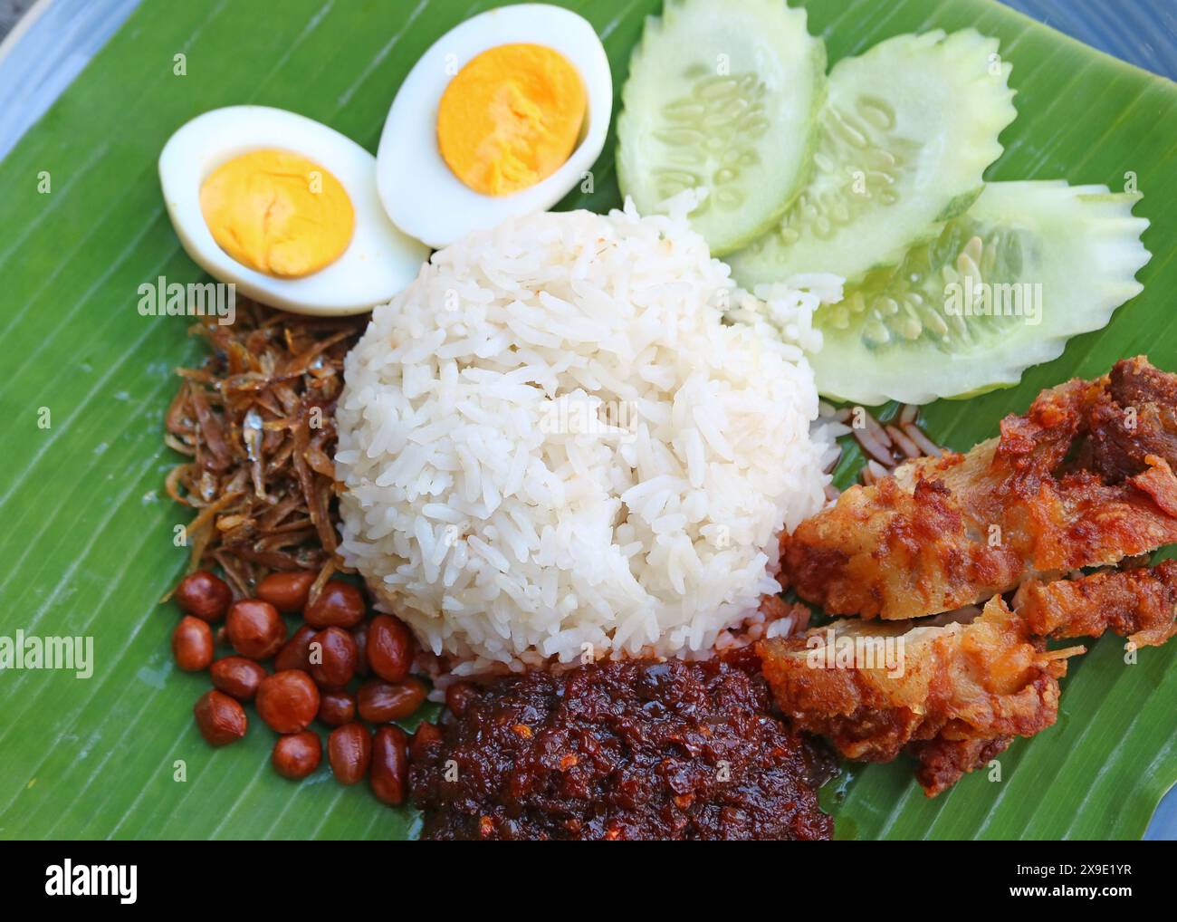 Nasi Lemak, a Popular Traditional Breakfast Dish in Southeast Asia ...