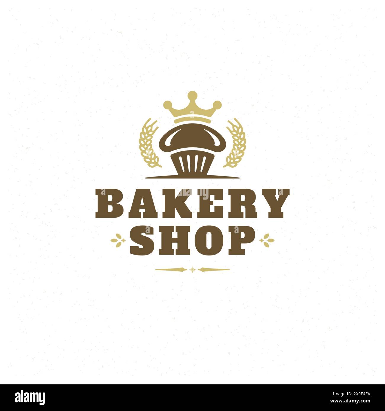 Bakery badge or label retro vector illustration. Cupcake silhouette for ...