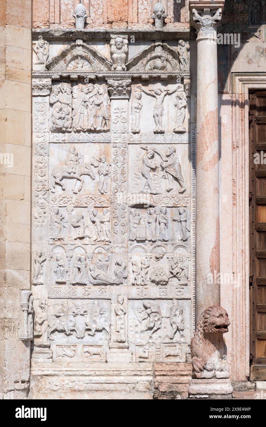 Romanesque bas-reliefs with scenes of the New Testament by Master ...
