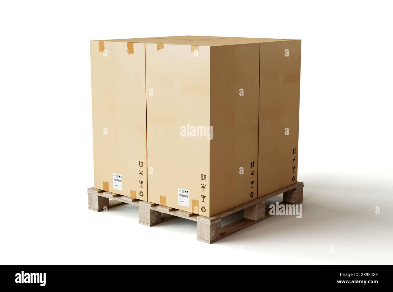Stack boxes on pallet pallet hi-res stock photography and images - Alamy