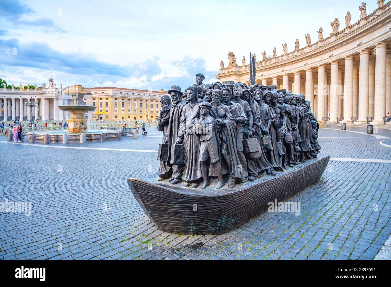 The Angels Unawares statue in Saint Peters Square, Vatican City. The ...