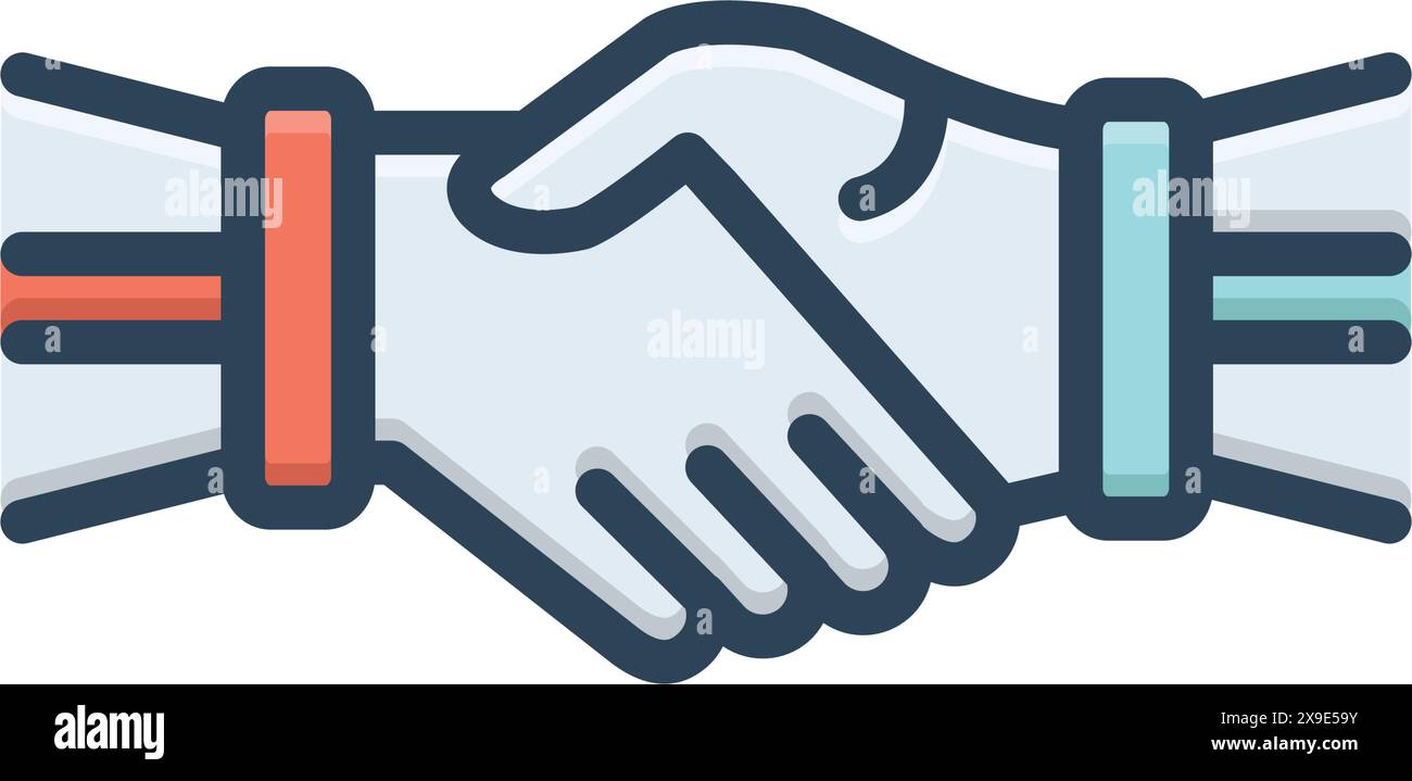 Hand shake silhouette icon hi-res stock photography and images - Alamy