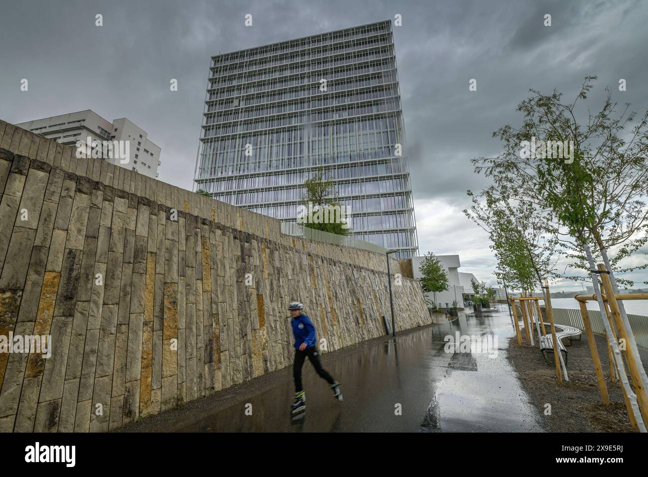 Novartis Campus, Gebäude Asklepios 8, Rheinufer, Basel, Schweiz ...