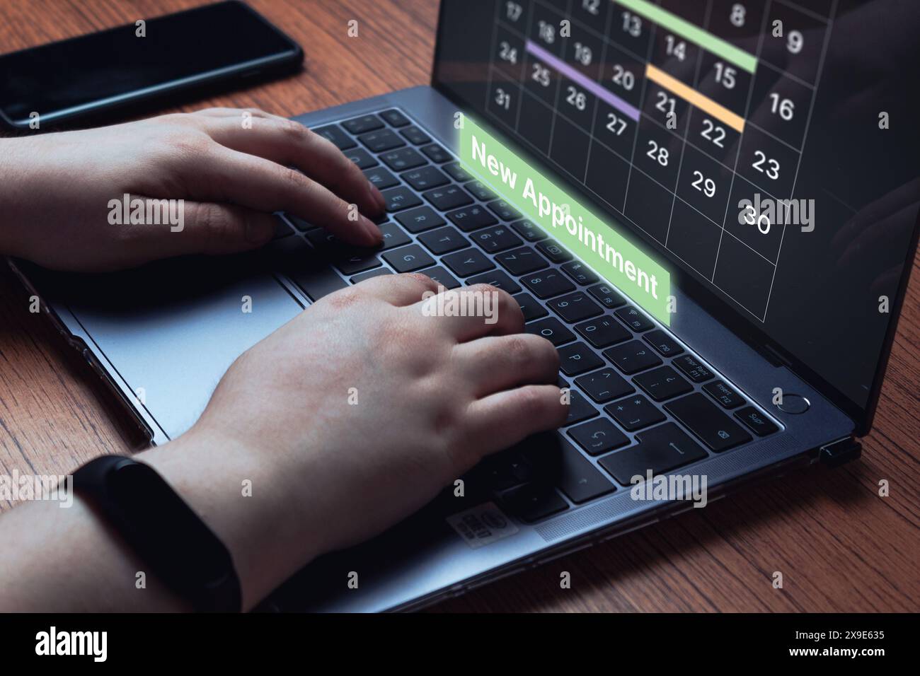 Working time hologram concept virtual hi-res stock photography and ...