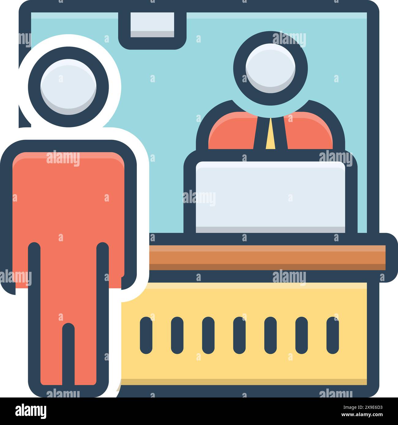 Counter window Stock Vector Images - Alamy