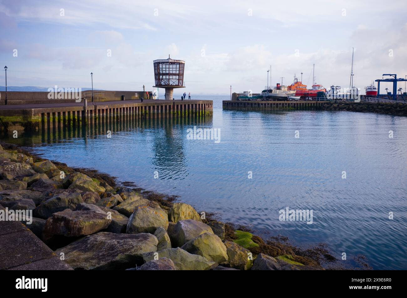 1960s radar installation at the end of Carrickfergus pier in Northern ...