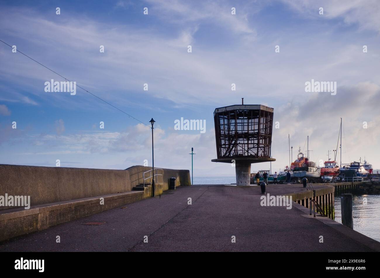 1960s radar installation at the end of Carrickfergus pier in Northern ...