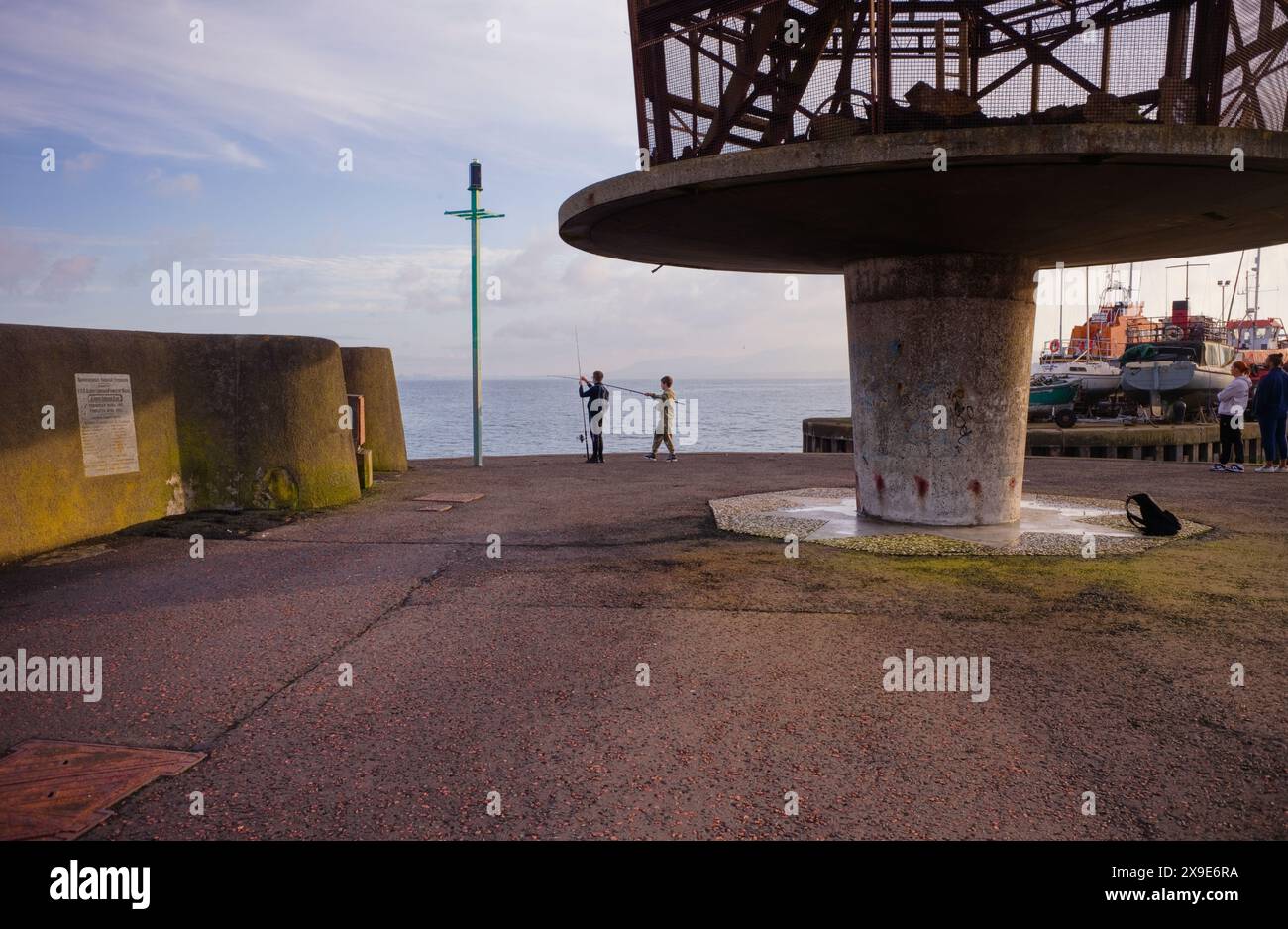 1960s radar installation at the end of Carrickfergus pier in Northern ...