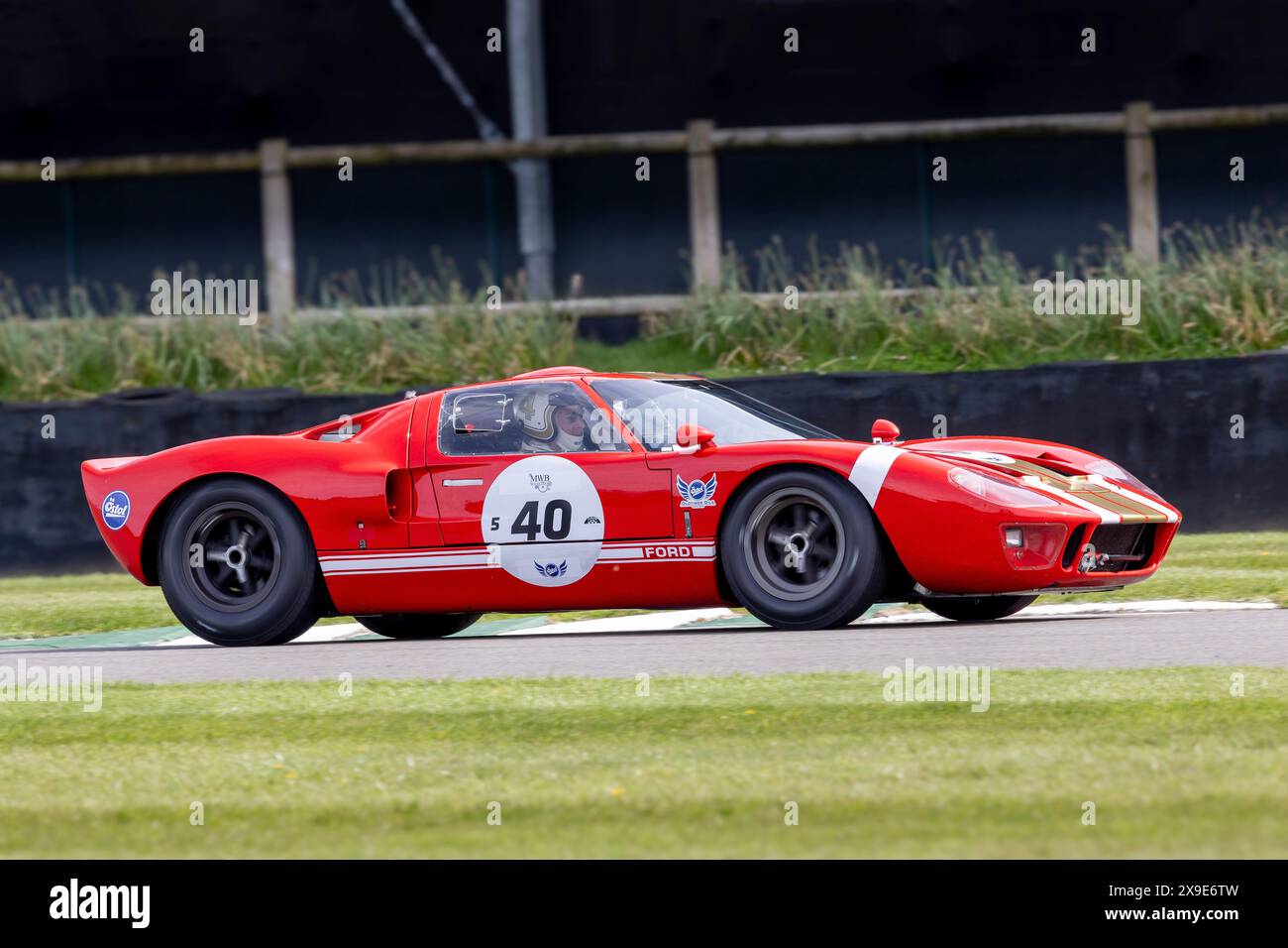 Christophe Schwartz in the 1969 Ford GT40 during the Surtees Trophy ...