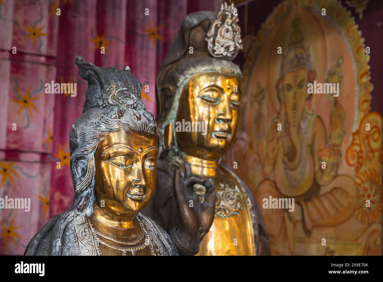 Ancient statues of Guanyin, Guan Yin or Kuan Yin. It is the Buddhist ...