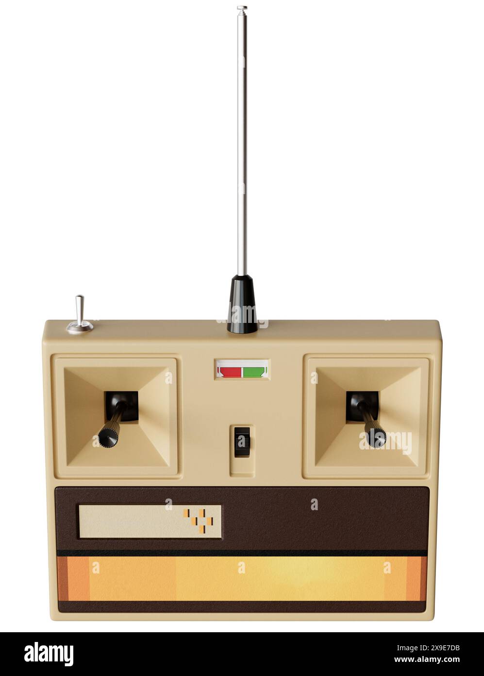 A generic vintage eighties model airplane remote control with an ...