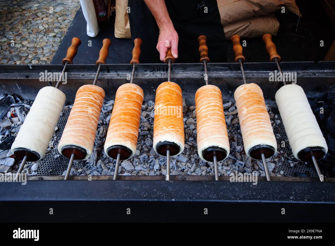 Hungarian Kurtos Kalacs Stock Photo - Alamy