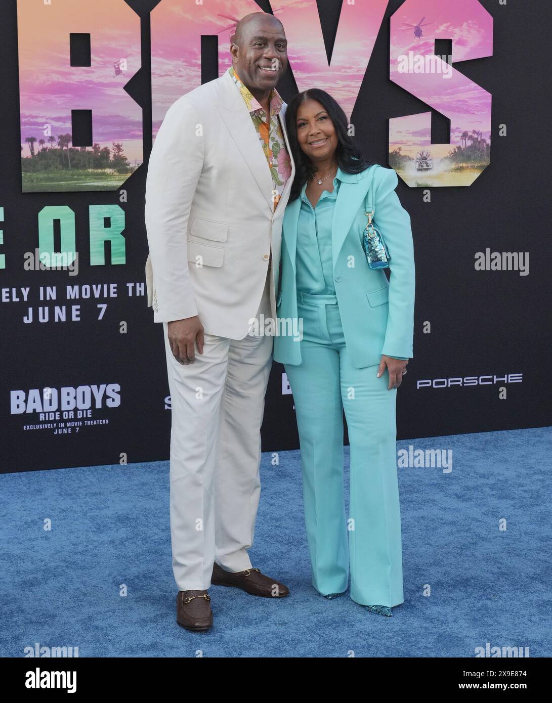Los Angeles, USA. 30th May, 2024. (L-R) Magic Johnson and Cookie ...