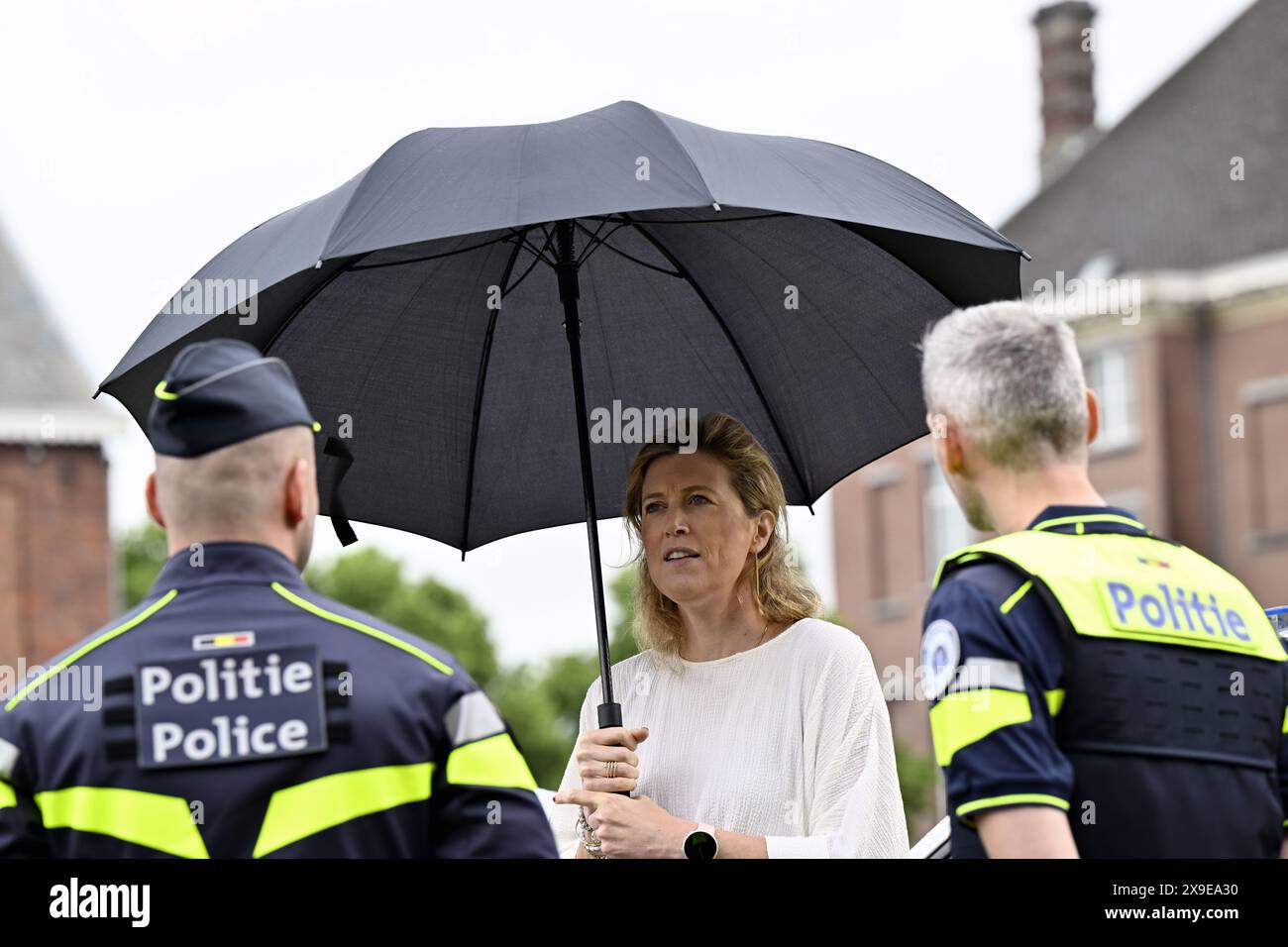 Brussels, Belgium. 31st May, 2024. Interior Minister Annelies Verlinden ...