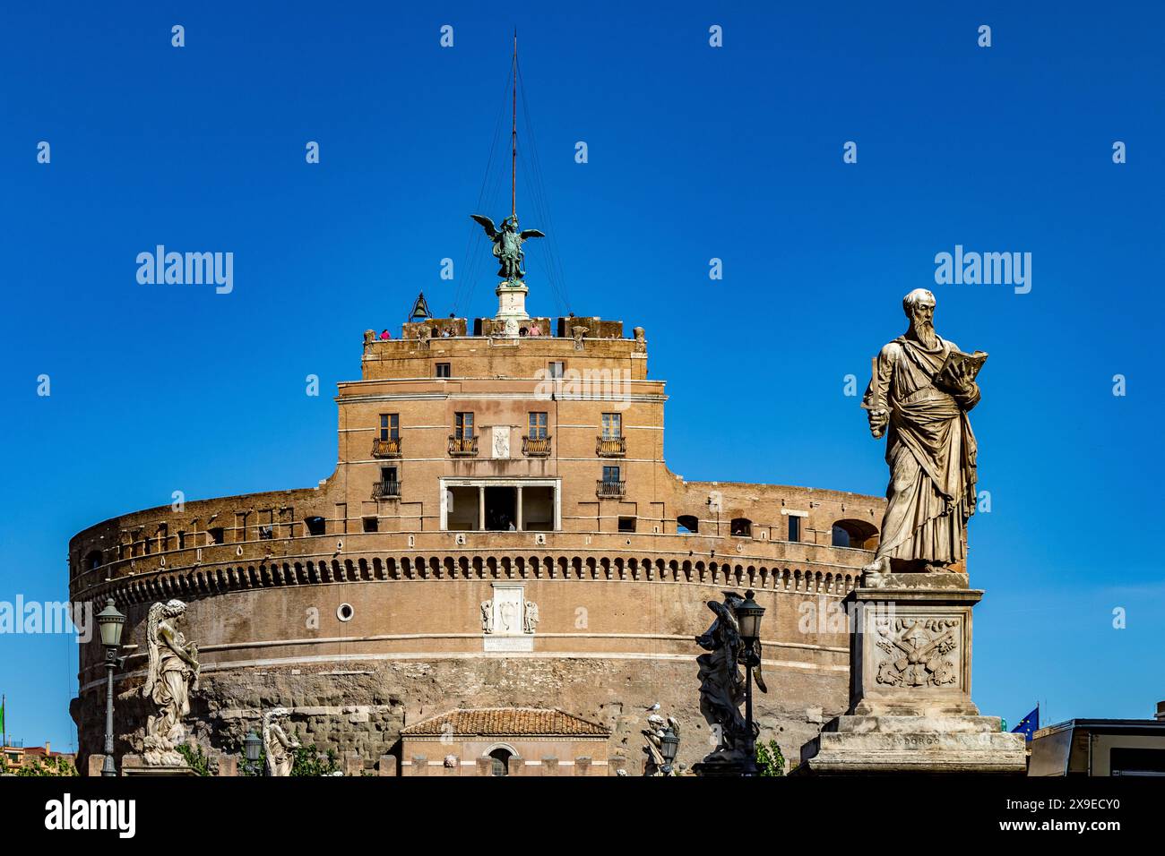 The towering rotunda of Castel Sant'Angelo ,also known as The Mausoleum ...
