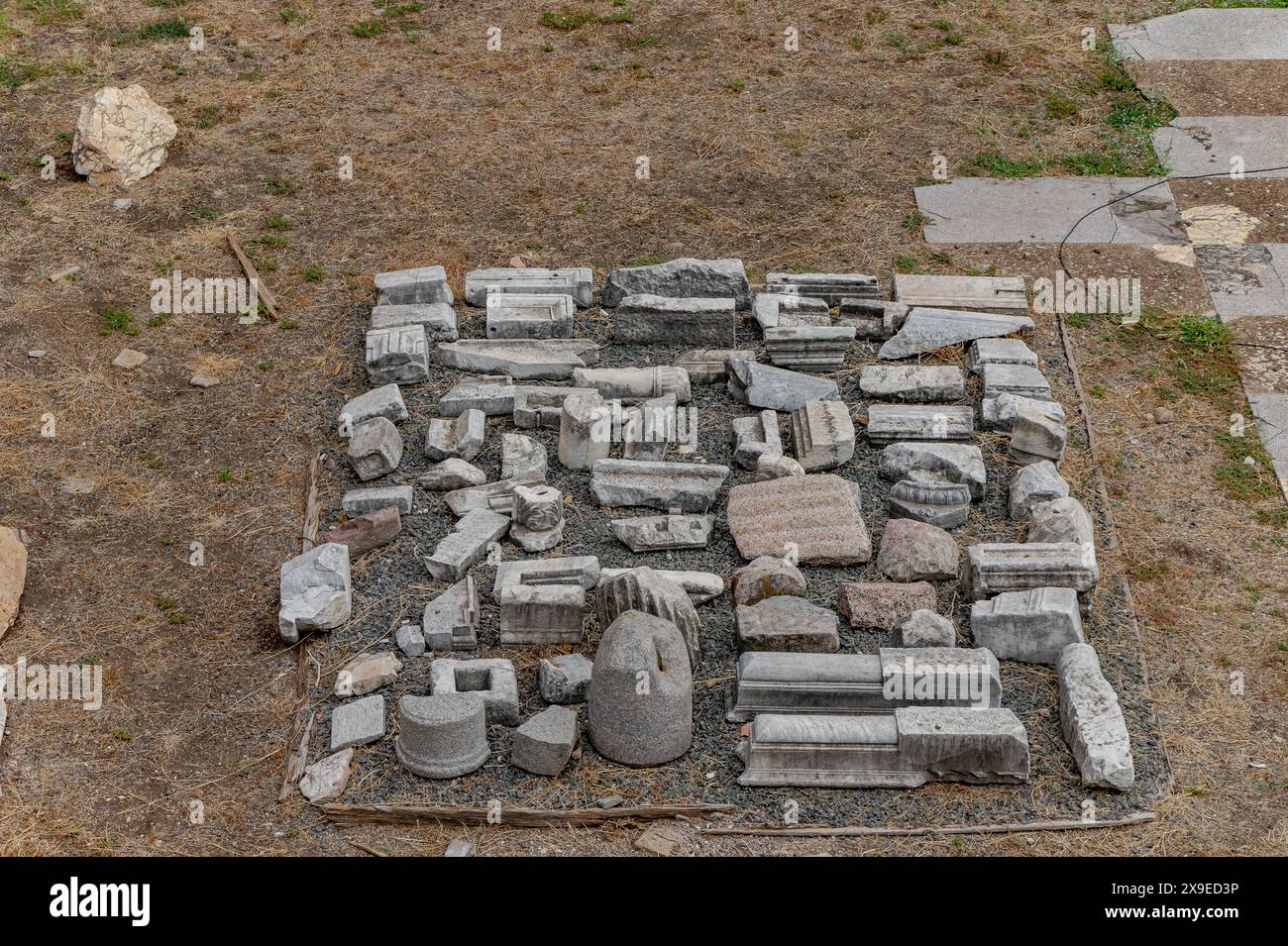 Trajans Market , a large complex of ruins in the city of Rome, Italy ...