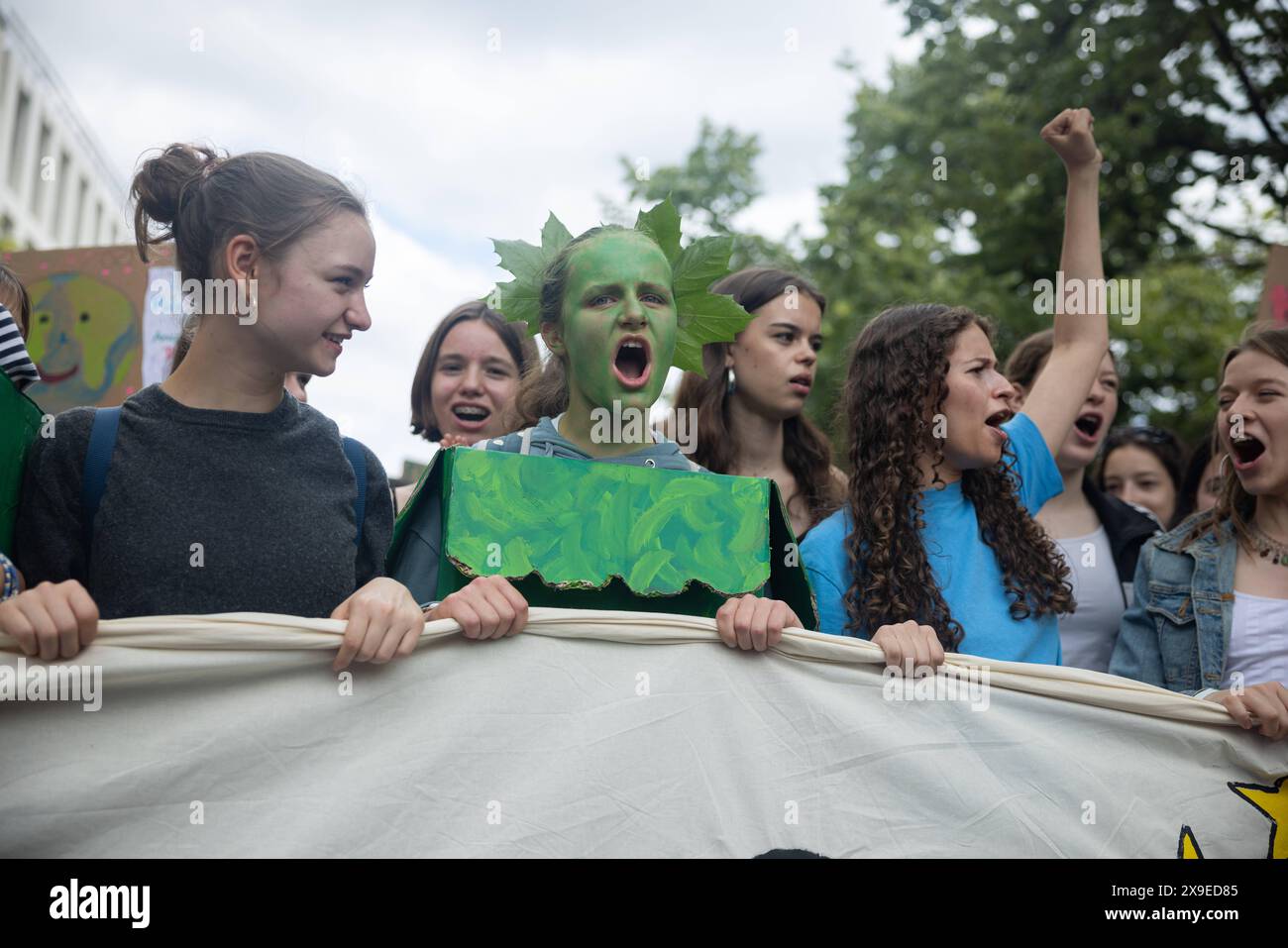 Klimastreik zur EU-Wahl Deutschland, Berlin am 31.05.2024: Samira ...