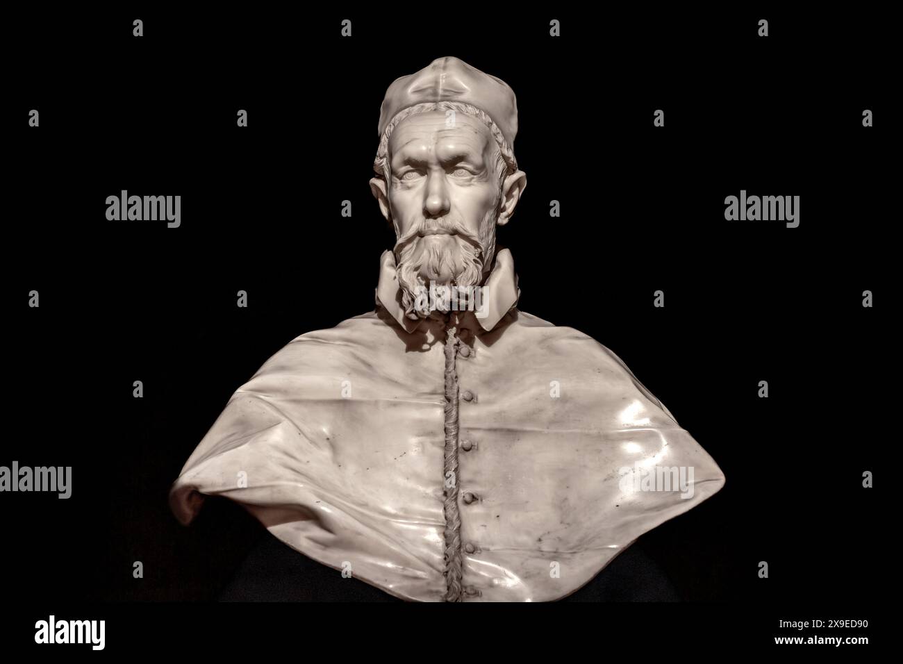 The Second version of a bust of Pope Innocent X by Gian Lorenzo Bernini ...