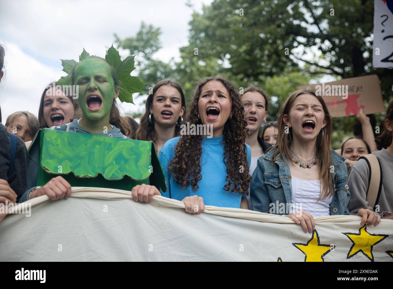 Klimastreik zur EU-Wahl Deutschland, Berlin am 31.05.2024: Samira ...