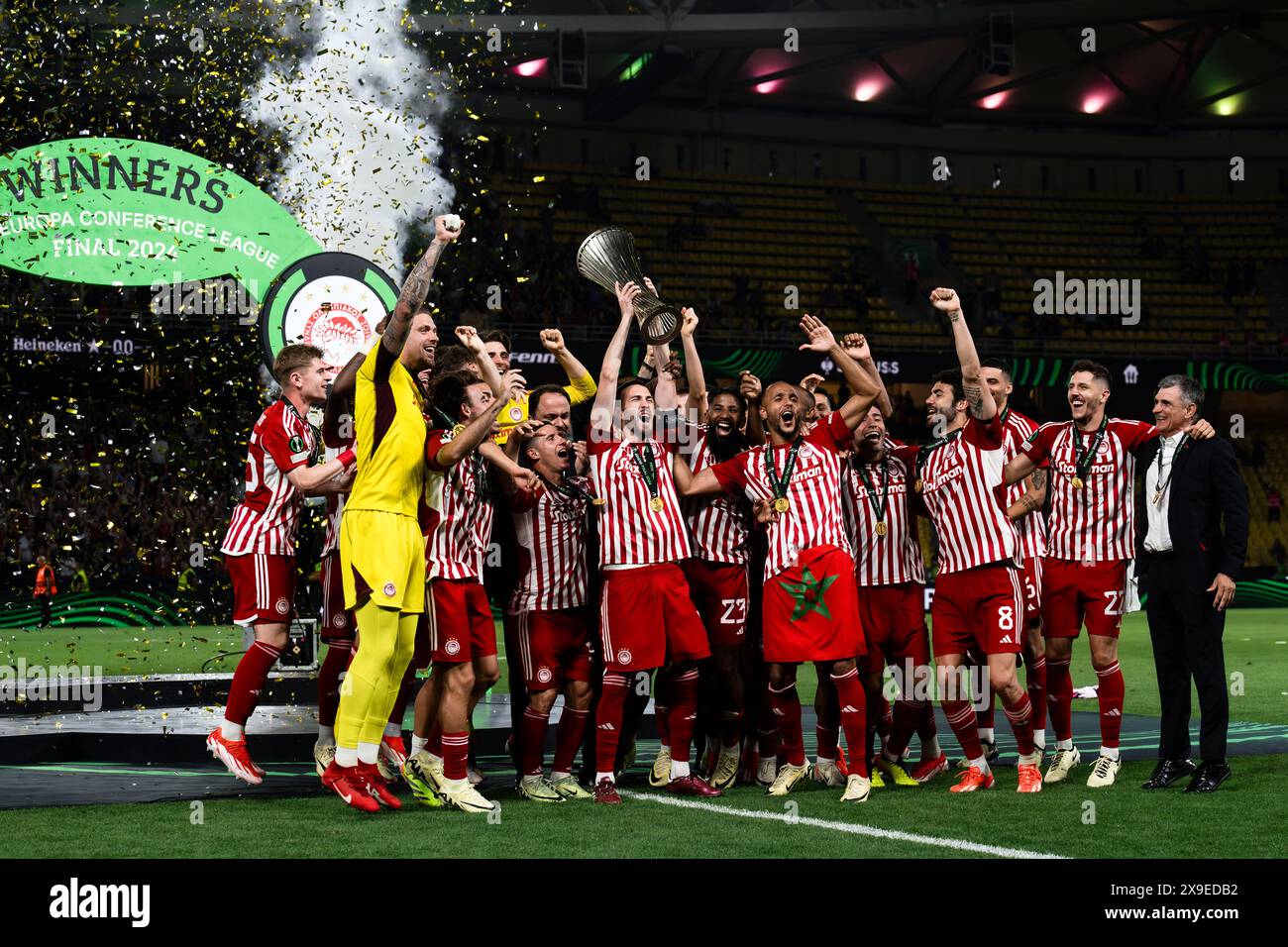 Athens, Greece. 29 May 2024. during the award ceremony following the UEFA Conference League ...
