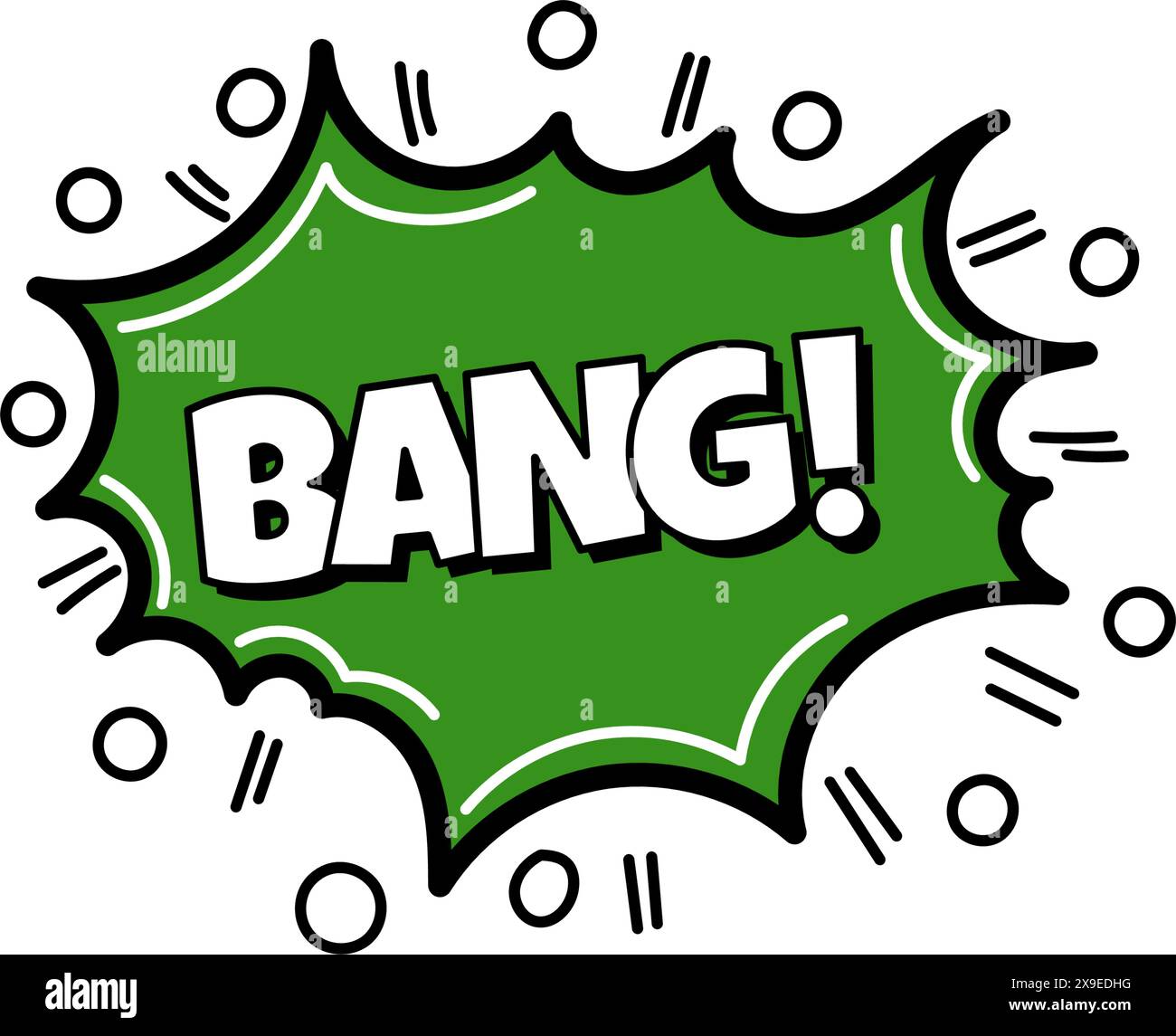 Pow comic bubble. Sound dialogue speech bubbles with word - Bang. Pop art expression in bright ...