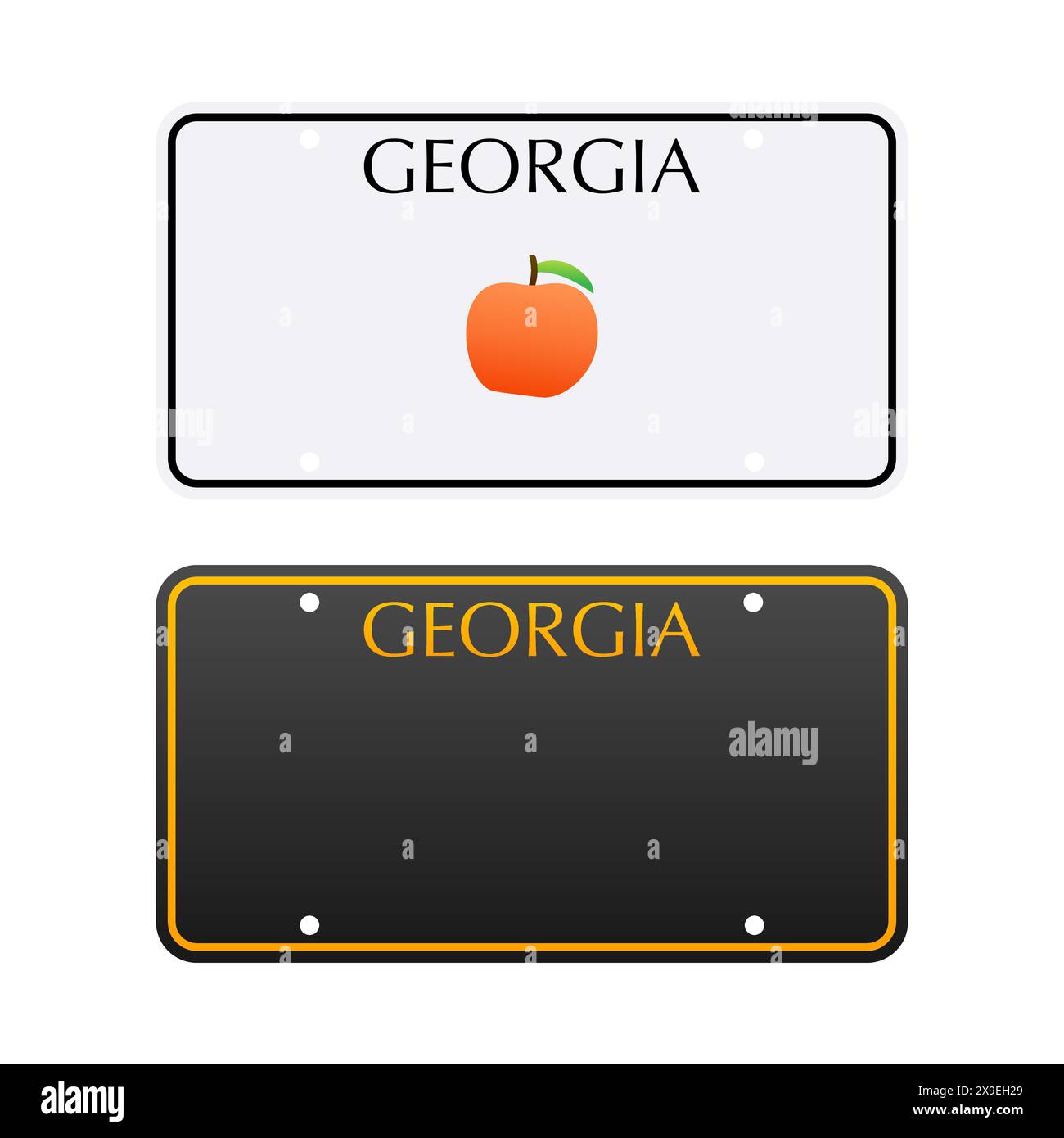 License plate of Georgia. Car number plate. Vector stock illustration ...