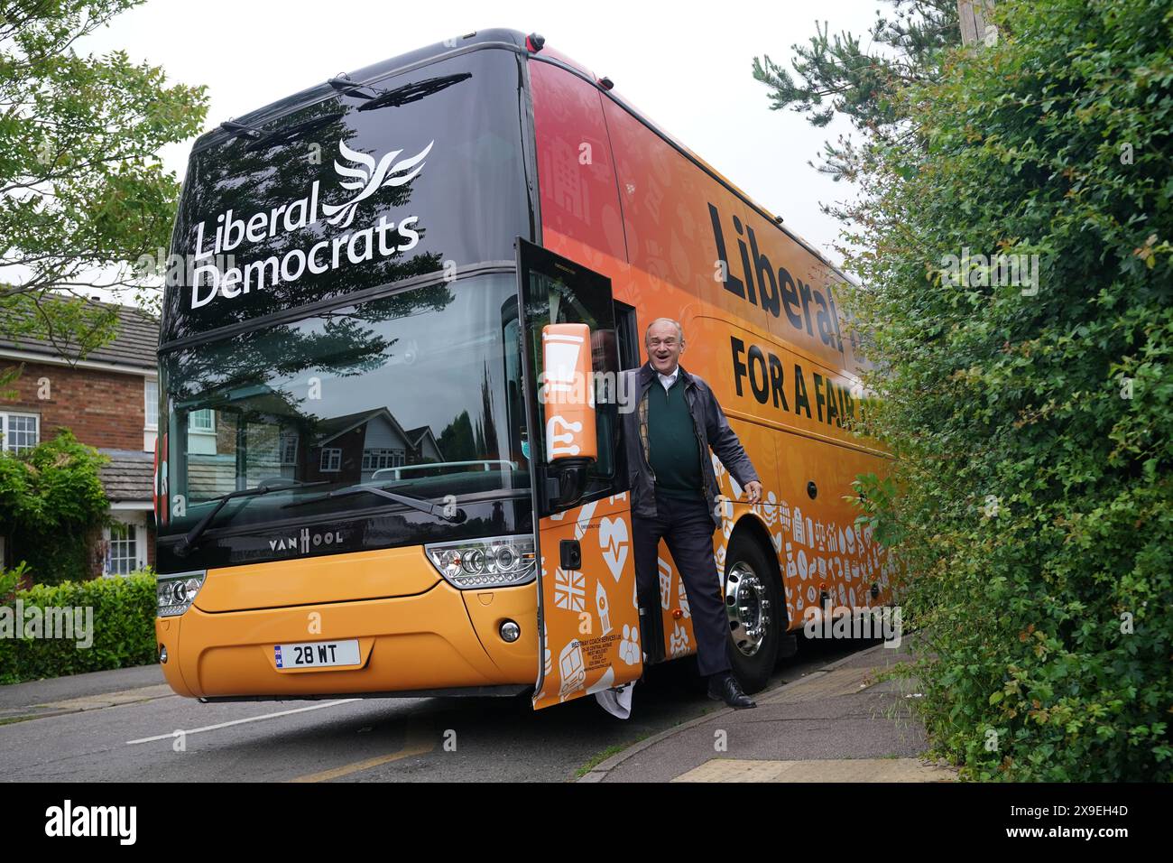 Liberal Democrats leader Sir Ed Davey arrives at High Beeches Primary ...