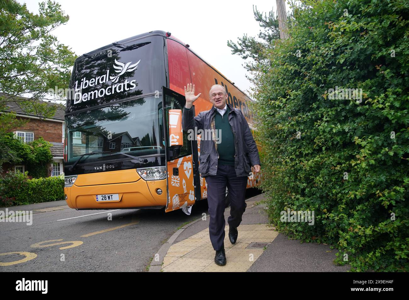 Liberal Democrats leader Sir Ed Davey arrives at High Beeches Primary ...